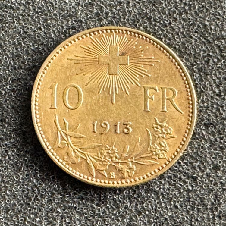 10 Franken Gold Vreneli 1913 (Gebraucht) in Reitnau für CHF 273 – mit Lieferung auf Ricardo kaufen