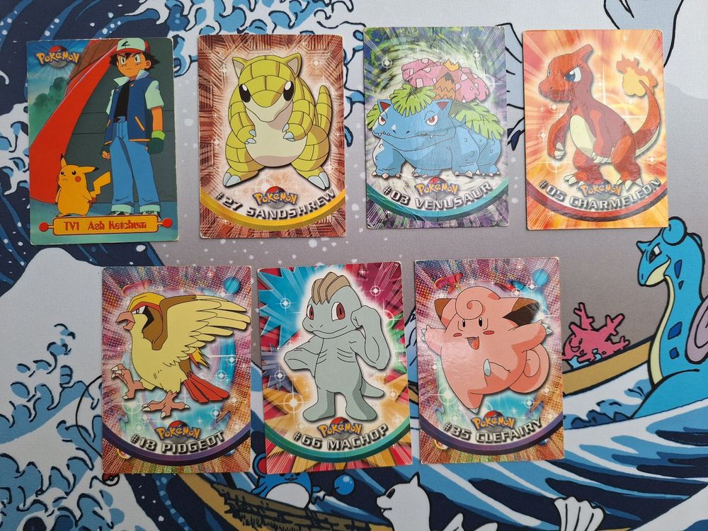 7 Pokemon Topps Karten: Venusaur, Ash, Charmeleon (Gebraucht) in ...