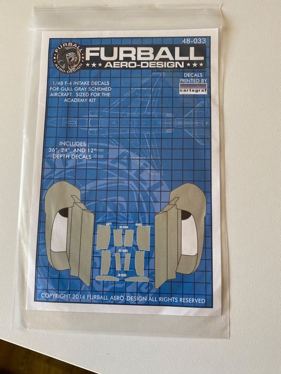 1/48 F-4 PHANTOM II INTAKE GULL GRAY DECALS FÜR ACADEMY | Kaufen auf ...