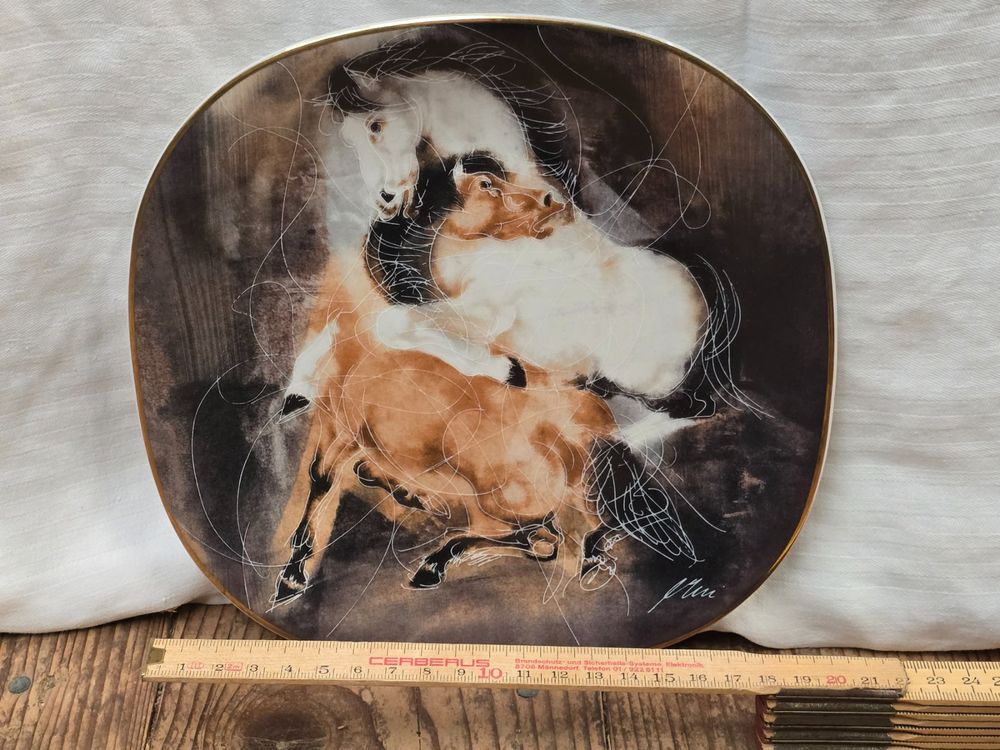 Künstler Hans Erni Teller, Pferdespiel, begrenzte Auflage | Kaufen auf Ricardo