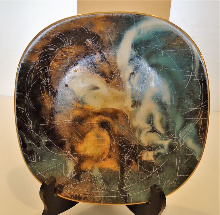 ROSENTHAL TELLER /ZWEI PFERDE/ TELLER NR. 5755A / HANS ERNI | Kaufen auf Ricardo