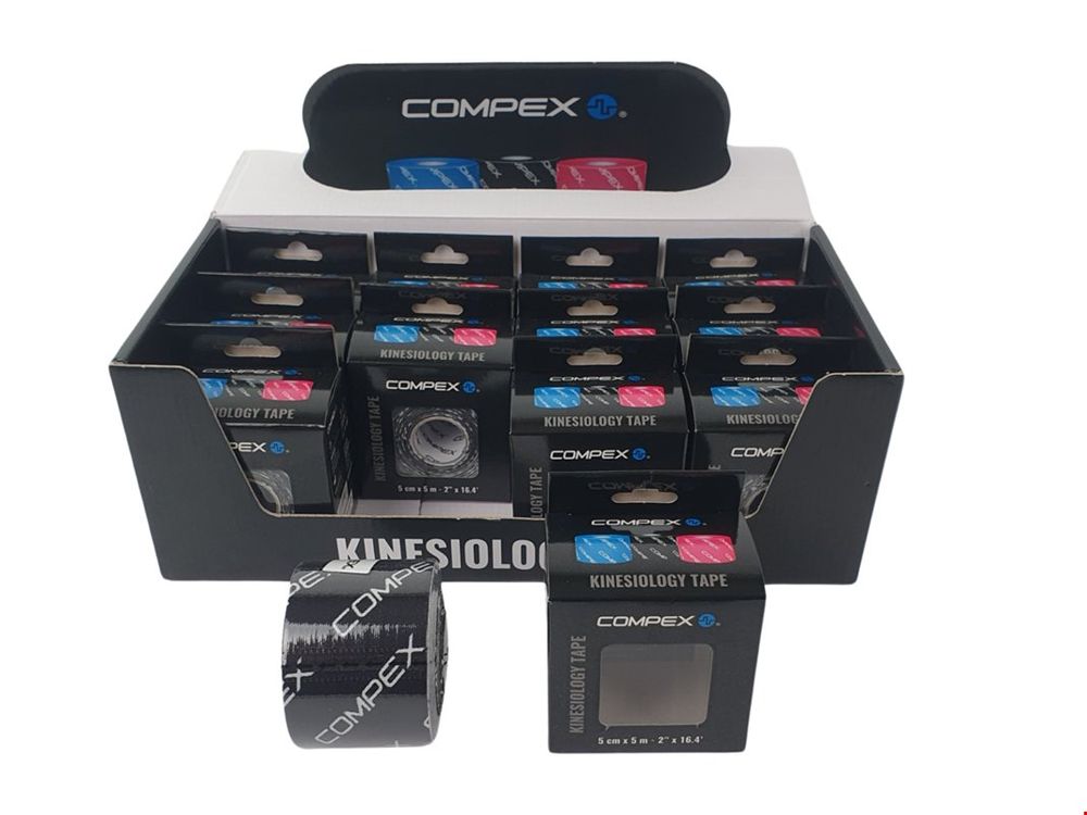 COMPEX Kinesiology Tape 5cm x 5m Schwarz (Neu und originalverpackt) in ...