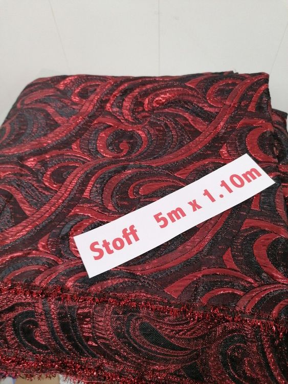 Rot Schwarzer glitzerstoff 5m x 1.10 | Kaufen auf Ricardo