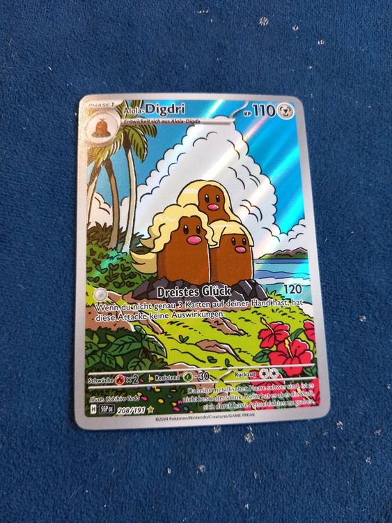 Alola-Digdri/Alolan Dugtrio Illustration Rare (DE) SSP 208 (Neu (gemäss ...