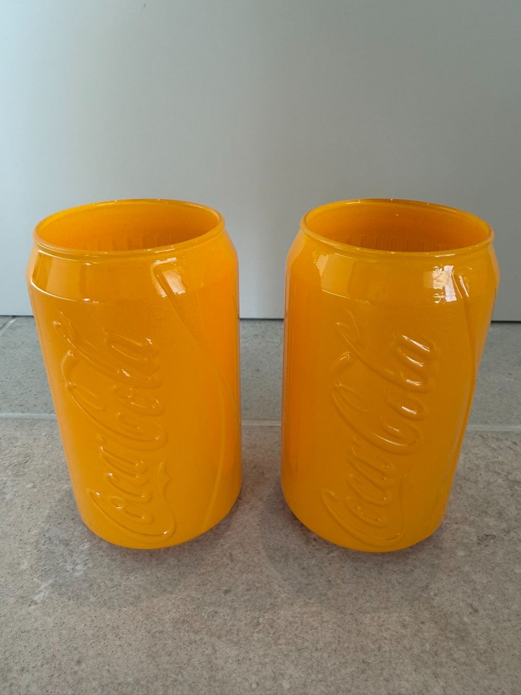 2 limitierte Coca-Cola Gläser McDonald's – Gelb – Dosenform (Neu ...