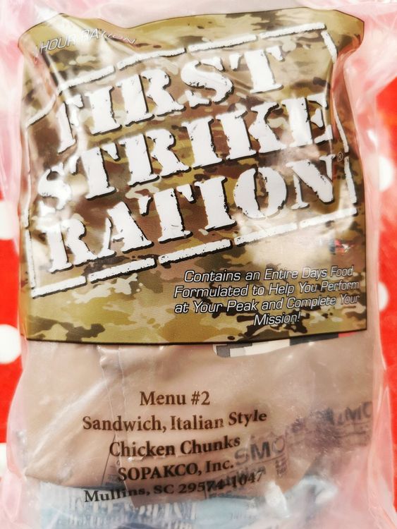 US Army First Strike Ration Menü #2 (Neu und originalverpackt) in ...