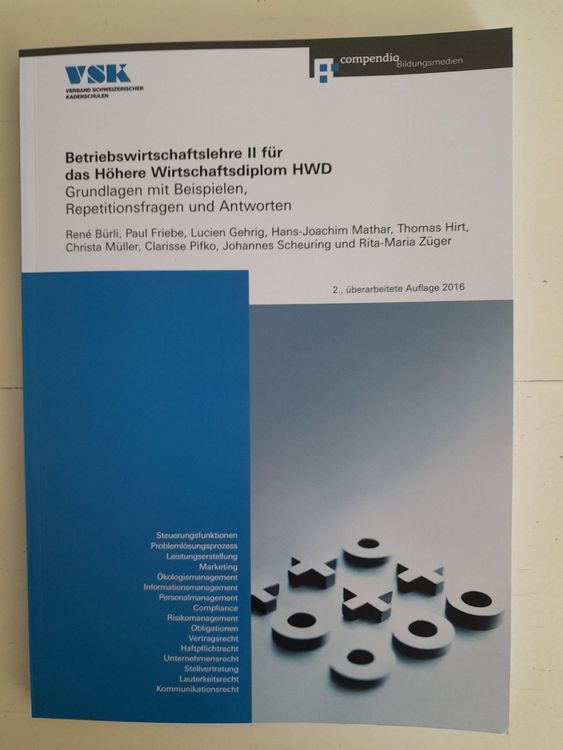 Betriebswirtschaftslehre II für das HWD Compendio | Kaufen auf Ricardo