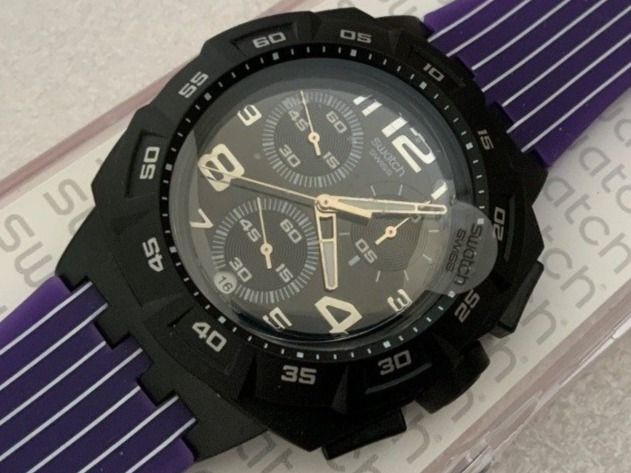 Swatch New Chrono PURPLE RUN Speziell ★ ungetragen (Neu und ...