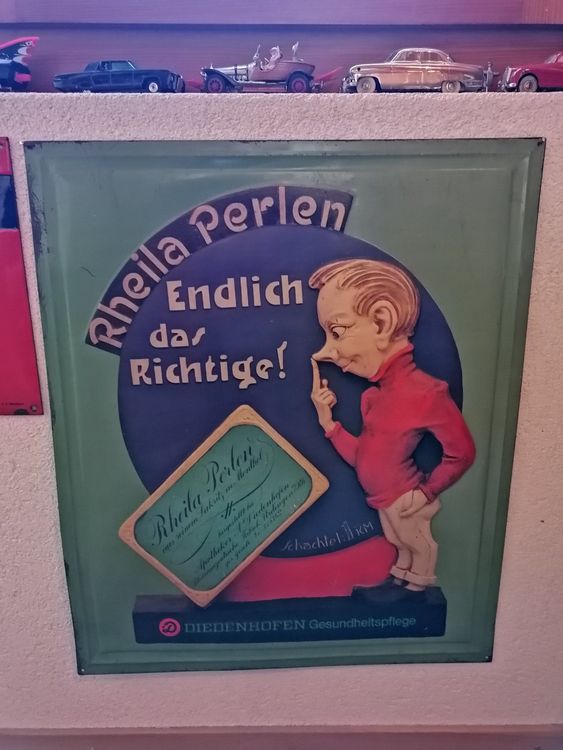 Blech schild alt Rheila Perlen 1950 | Kaufen auf Ricardo