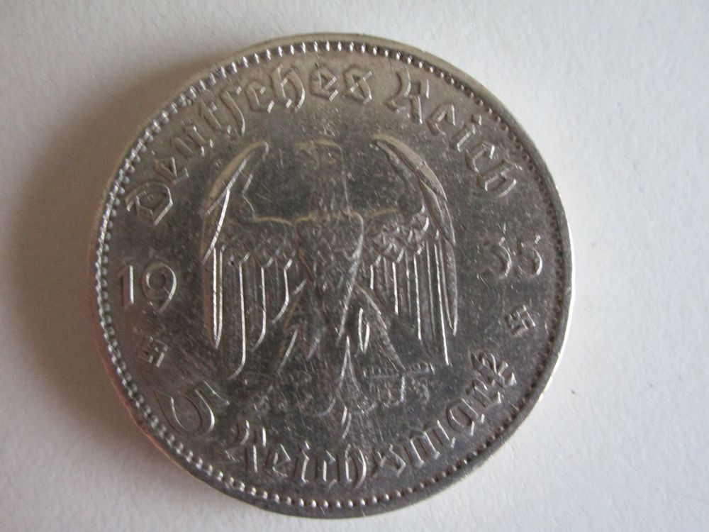 5 Reichsmark 1935 (Gebraucht) in für CHF 11 – mit Lieferung auf Ricardo ...
