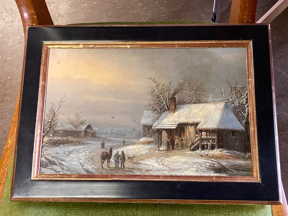 (82) Holländische Winterlandschaft Oelgemälde signiert (Gebraucht) in Bern für CHF 45 – mit ...