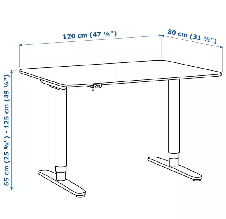 IKEA Schreibtisch Bekant 160 x 80, Höhenverstellbar (Gebraucht) in ...