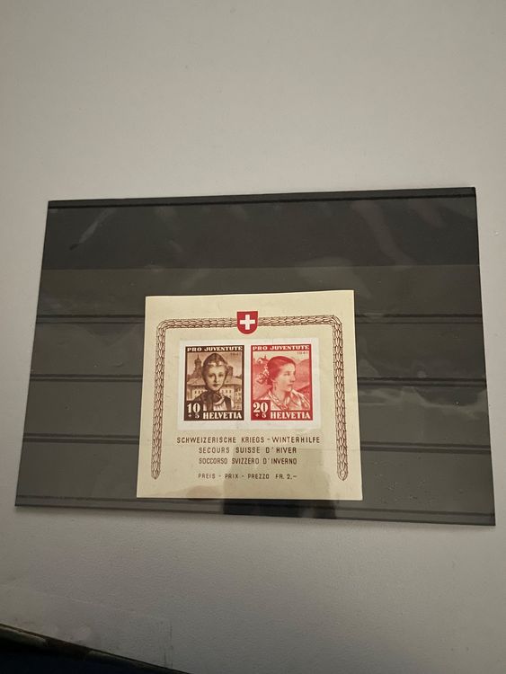 Pro Juventuteblock z.G. Winterhilfe, postfrisch mit Falz, | Kaufen auf Ricardo