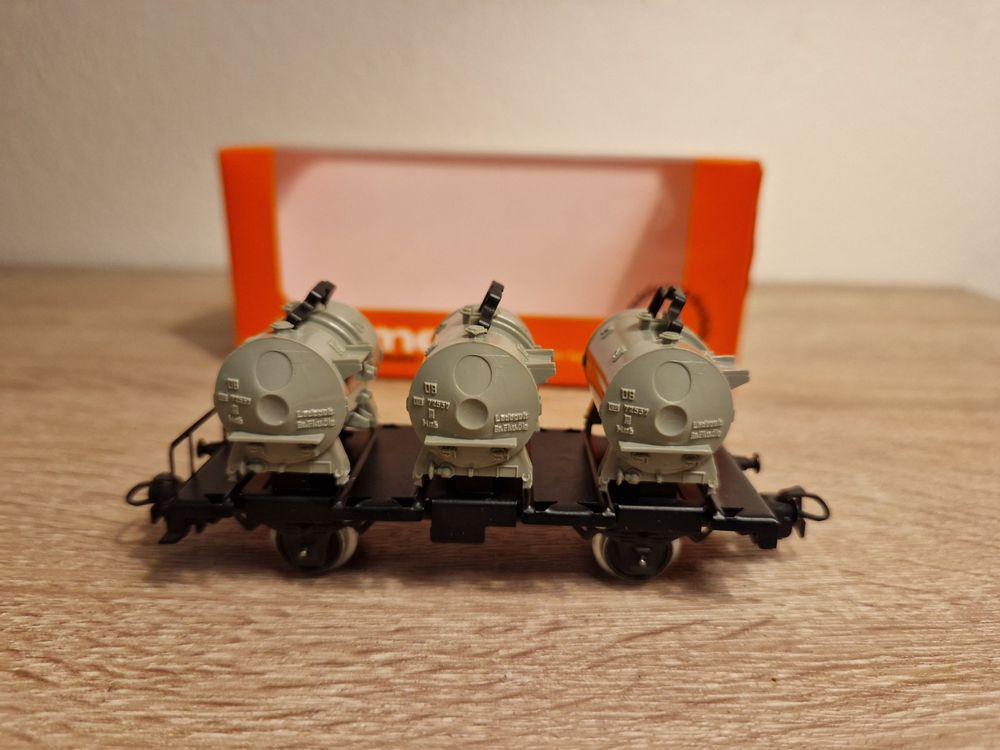 Primex Märklin 4585 Behältertragwagen H0 OVP NEU (Neuf avec emballage d ...