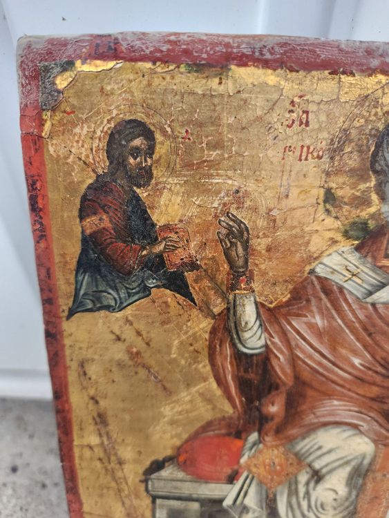Antike Griechische Ikone 17jh ST. NIKOLAUS VON MYRA (Gebraucht) in ...