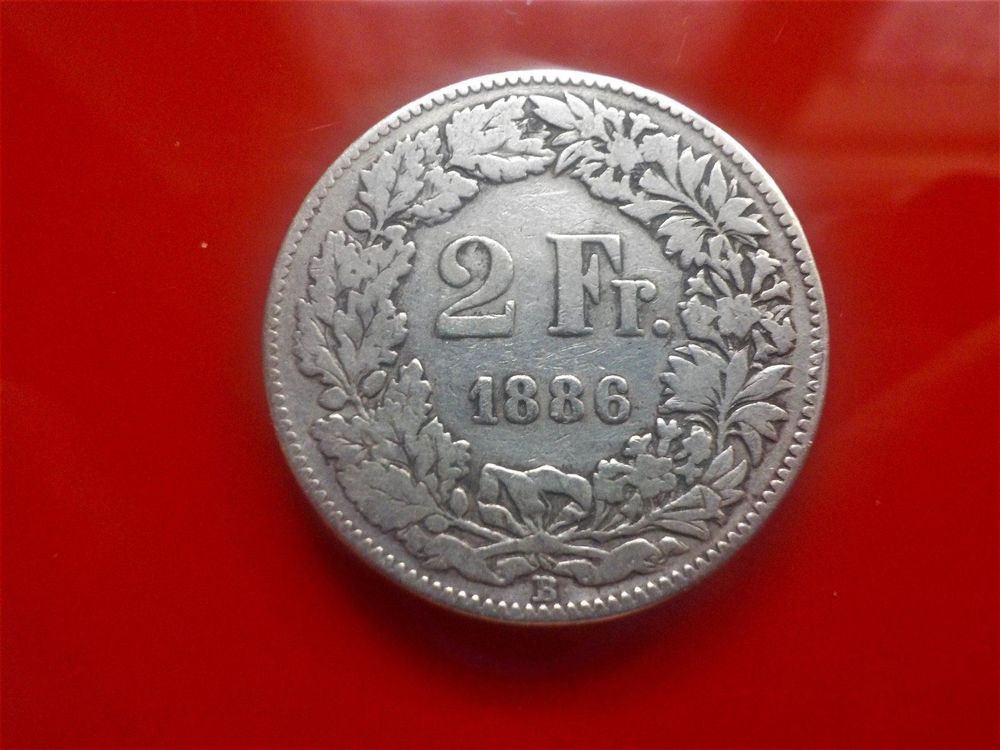 Alter CH- 2 Fränkler 1886 Silber Münze (Gebraucht) in Glis für CHF 8 – mit Lieferung auf Ricardo ...