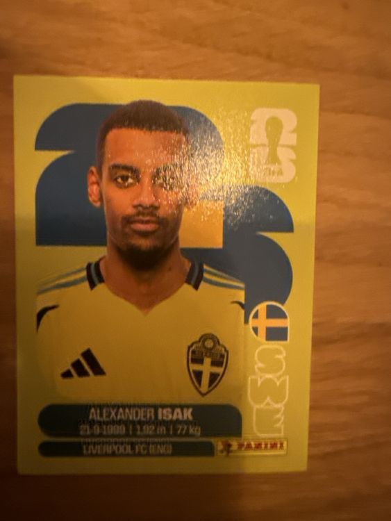 Panini WM 2026 Sticker: Alexander Isak Sweden SWE 19 Limited (Gebraucht ...