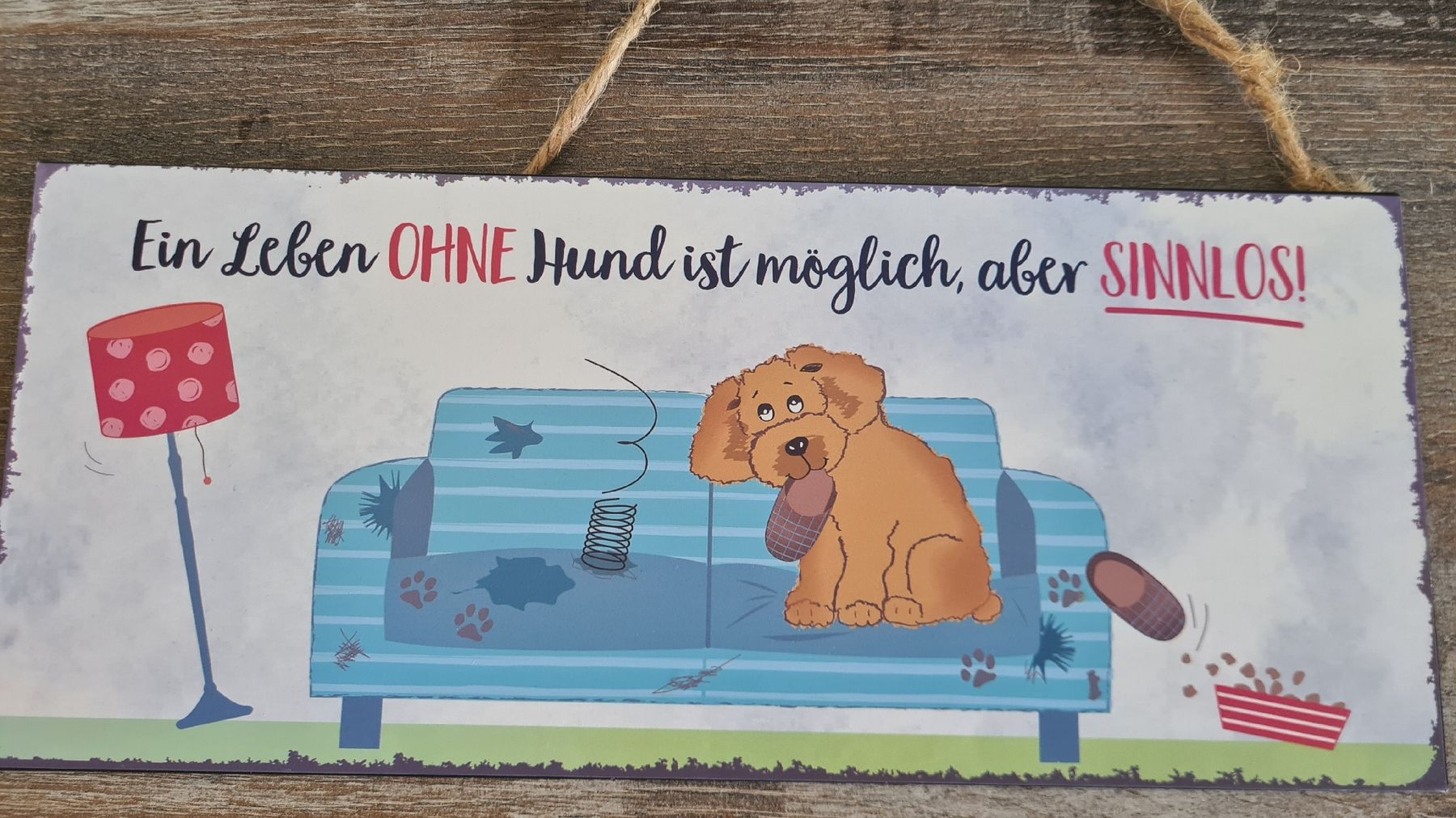 Shabby- chic Schild für Hundefreunde (Neu und originalverpackt) in ...