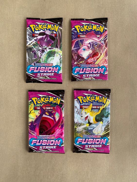 4 x Fusion Strike Booster Pack Art Set - Pokemon | Kaufen auf Ricardo