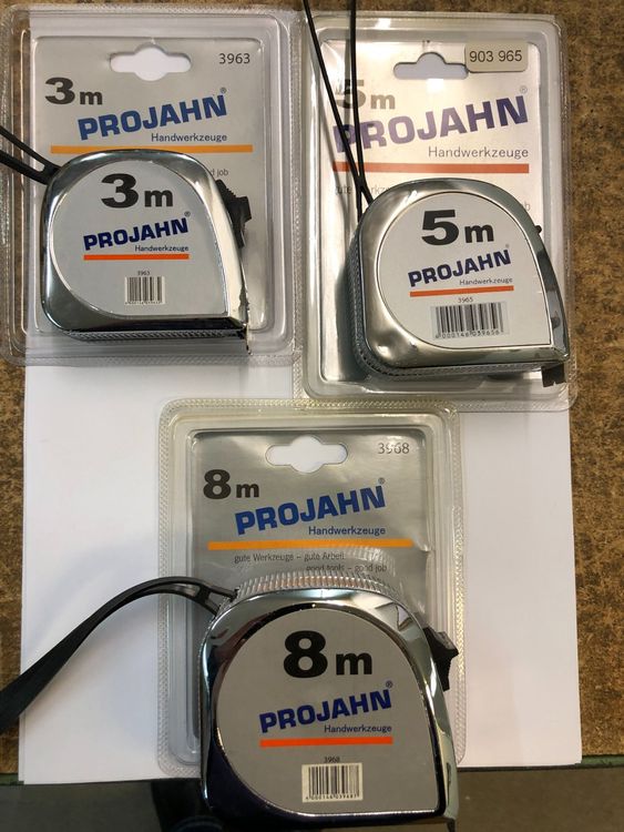 Rollmeter-Set 3-tlg. PROJAHN 3 + 5 + 8 m (Neu und originalverpackt) in ...