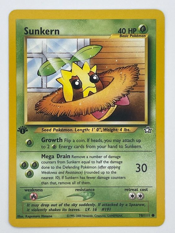 Sunkern 78/111 Pokémon Neo Genesis 1.Edition (Neu (gemäss Beschreibung ...