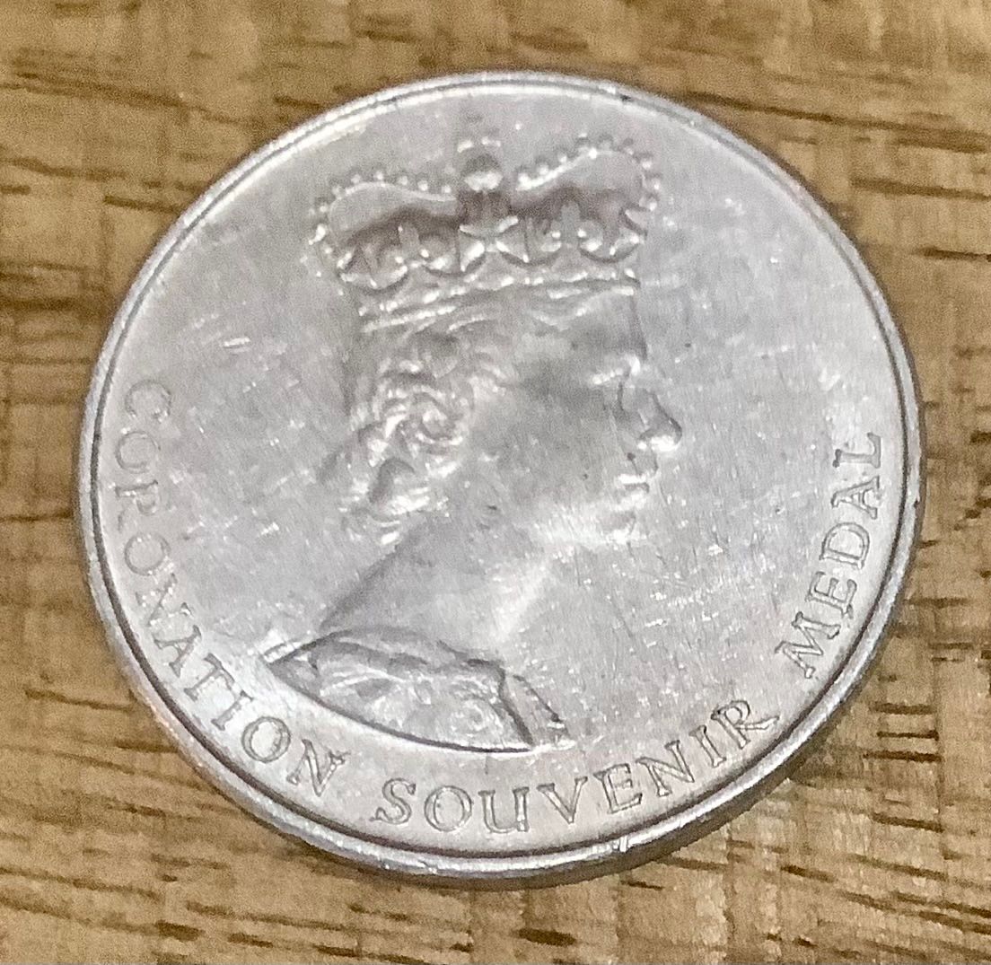 1953 - QUEEN ELIZABETH II Souvenir Medaille Krönung England (Gebraucht ...