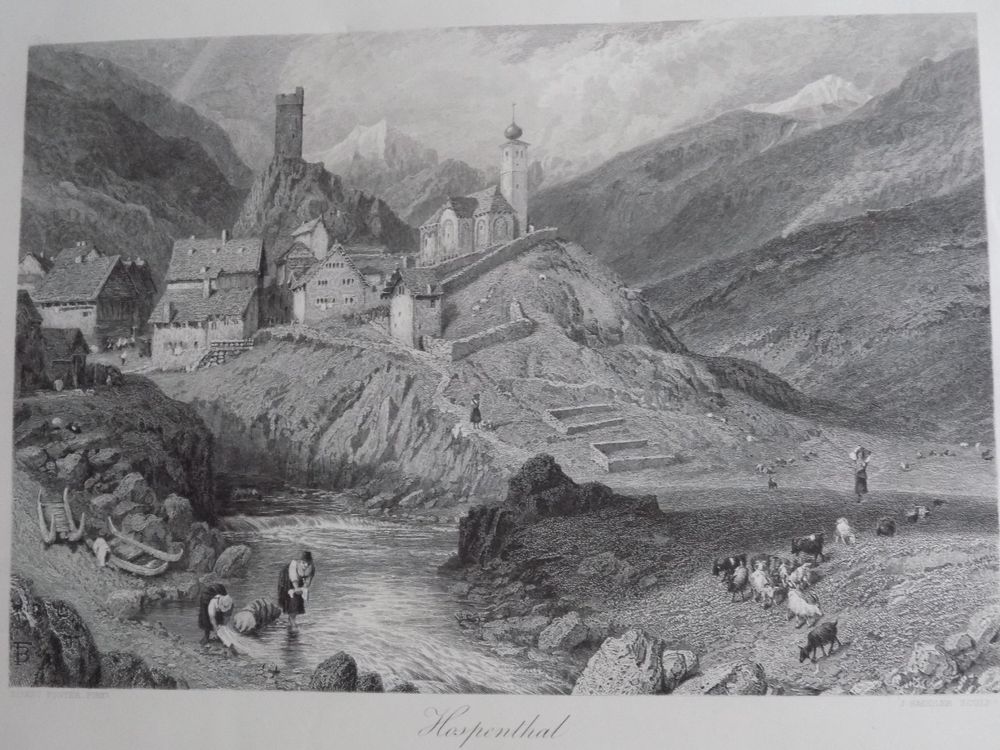 Hospenthal Kanton Uri Stahlstich Cassell Petter und Galpin (Gebraucht) in Risch für CHF 40 – mit ...