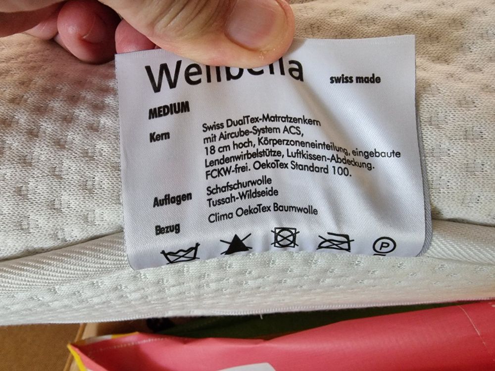 Pfister Matratze Wellbella, Medium, 90 x 200 cm swiss made (Gebraucht ...