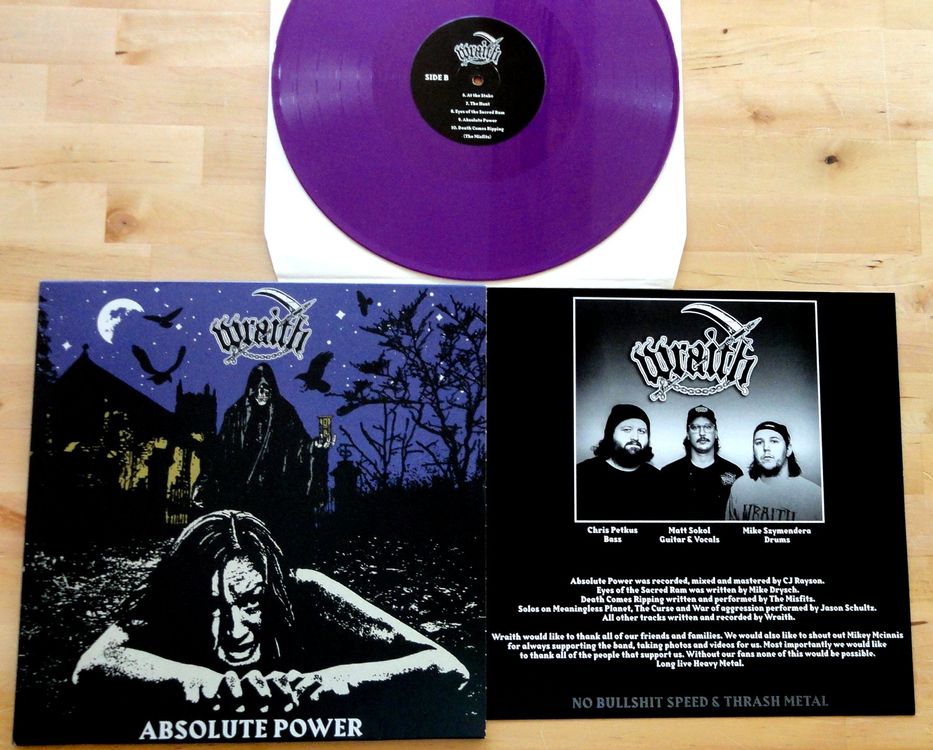 LP WRAITH absolute power 2019 limited purple vinyl HEAVY | Acheter sur ...