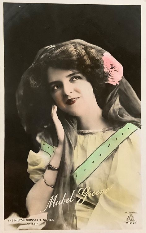1908 - Antike Foto AK - Miss Mabel Greene - England | Kaufen auf Ricardo