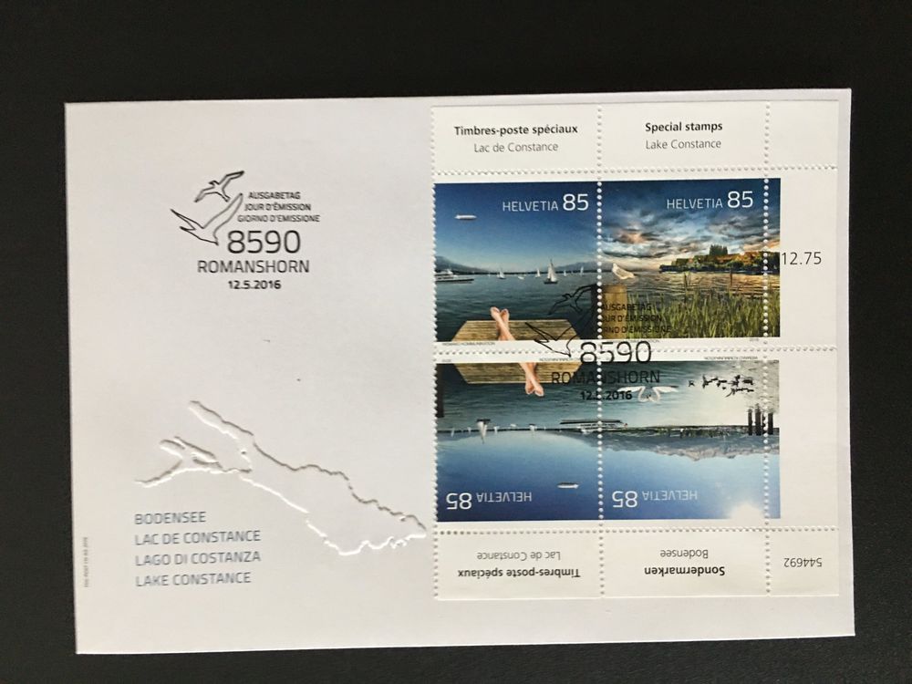 2016 Bodensee Z248 Säntis Romanshorn + Obersee AgTg Stempel (Neu ...