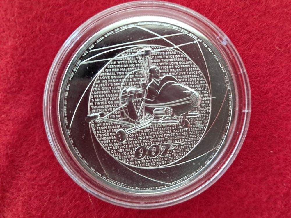 007 JAMES BOND 1 6 DECADES UNZE OZ SILBER 2024 AUSGABE 1 !!! (Neu und ...