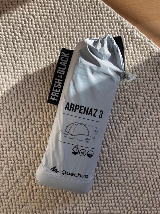 Zelt ARPENAZ 3 (Fresh & Black) für 2-3 Pers. (3.2 kg) (Neu und ...
