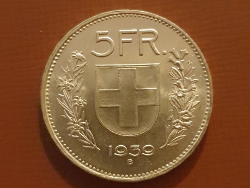 5 Franken 1939 Gute Erhaltung!! Silber!! (Gebraucht) in Biel/Bienne für CHF 15 – mit Lieferung ...