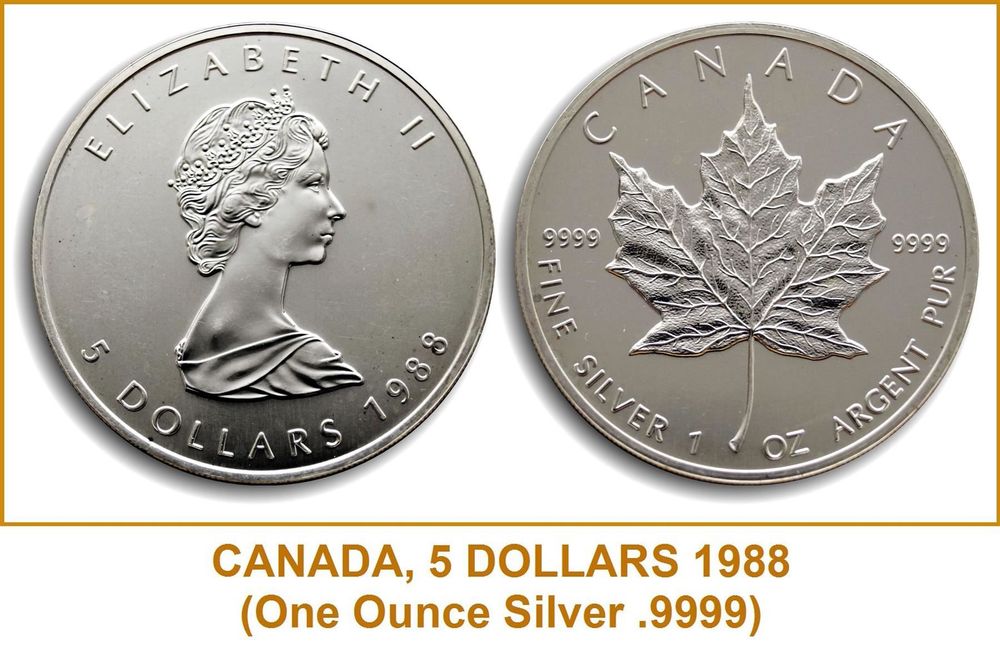 Canada 1 OZ Silver 1988 (Neu und originalverpackt) in Flamatt für CHF 45 – mit Lieferung auf ...