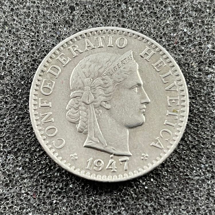 Abart 20 Rappen 1947 Punkt über 4 (Gebraucht) in Reitnau für CHF 10 – mit Lieferung auf Ricardo ...