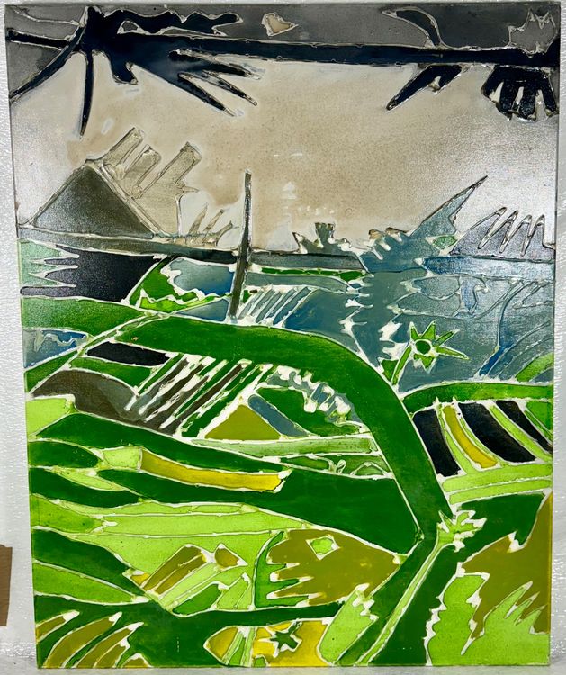 Grosses Abstrakte Mischtechnik Unleserlich Signiert | Kaufen auf Ricardo