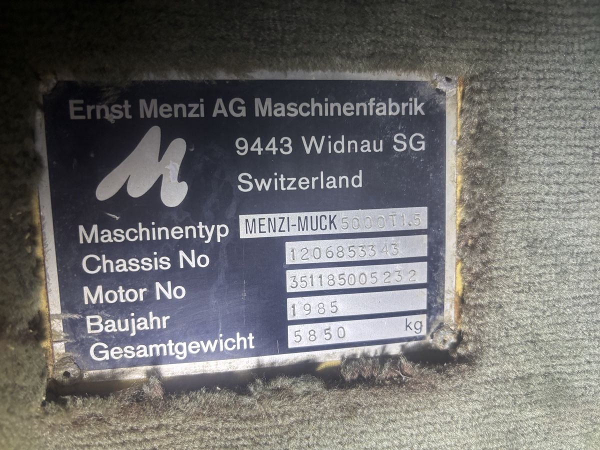 Menzi Muck 5000 t1.5 (Gebraucht) in Unterterzen für CHF 3510 – nur ...