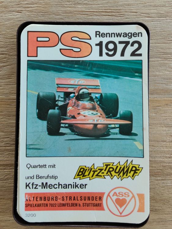 Quartett PS Rennwagen 1972 (Gebraucht) in Zuzwil SG für CHF 6 – mit Lieferung auf Ricardo kaufen