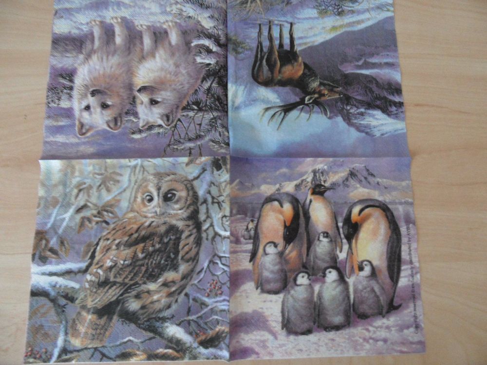 AVEC Serviette Eule Hirsch Pingu Wolf (Neu und originalverpackt) in Tenniken für CHF 0.5 – mit ...