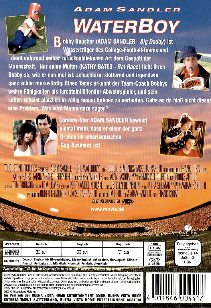 Dvd Waterboy (1998) Mit Adam Sandler (Gebraucht) in Seftigen für CHF 5 ...