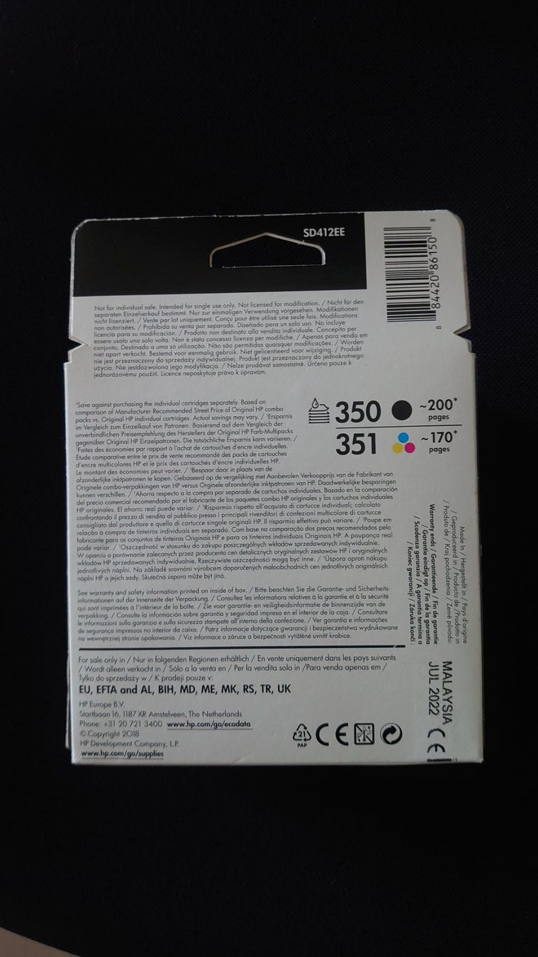 HP 350 + 351 (Neuf avec emballage d'origine) à La Chaux-de-Fonds pour ...