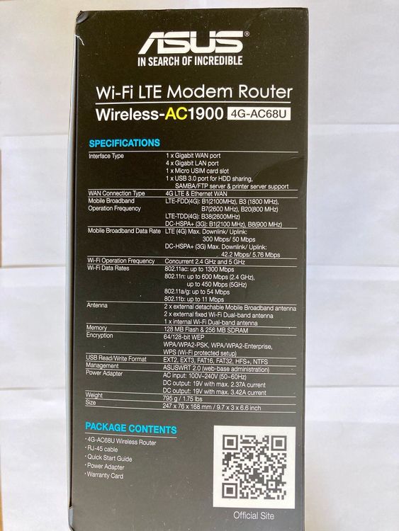 4G Modem Routeur ASUS 4G-AC68U | Kaufen auf Ricardo