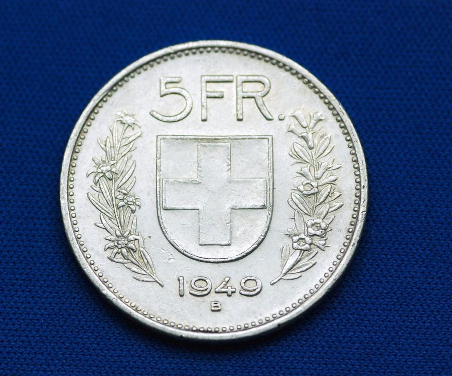 Silberner 5.- Jahrgang 1949, Rar | Kaufen auf Ricardo