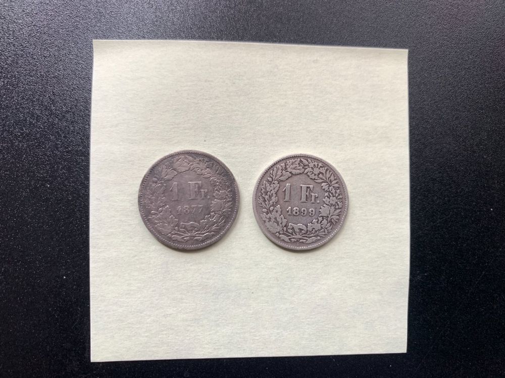 1Fr CHF 1877 und 1899, Silber | Kaufen auf Ricardo