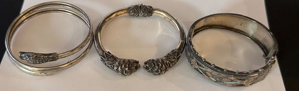 3x Art-Deco Silber Armreife mit Sehr Schöne Motiv (Gebraucht) in Root für CHF 94 – mit Lieferung ...