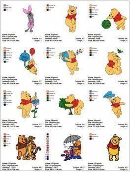 Riesen Stickdatei Paket Pooh (>500 Stk.) | Kaufen auf Ricardo