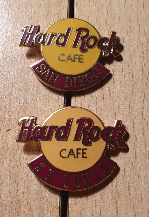2 Hard Rock Pin Classic Logo, USA (Neu (gemäss Beschreibung)) in für ...