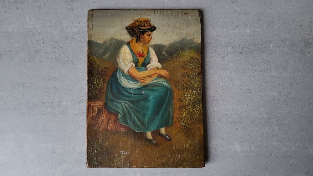 Ancien tableau sur bois | Kaufen auf Ricardo