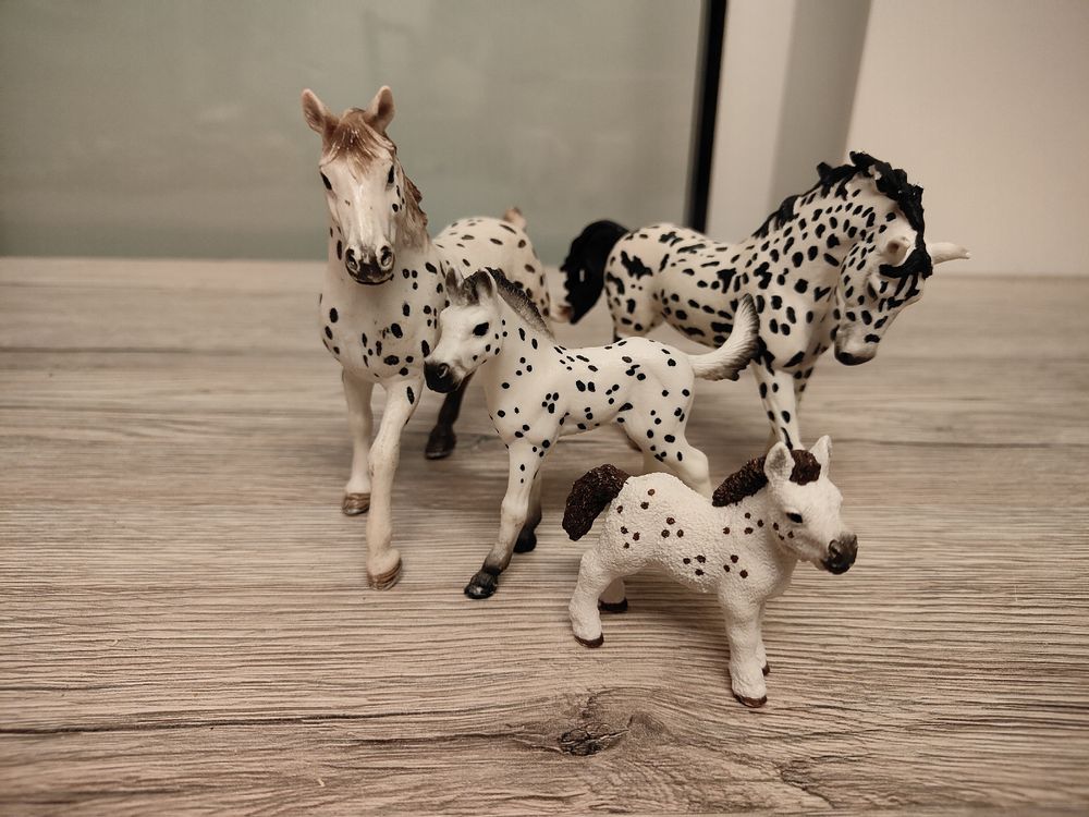 Schleich Pferde Familie Horse Club Bauernhof Knabstupper (Gebraucht) in Thalwil für CHF 17 – mit ...